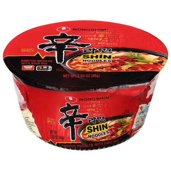 Nongshim Gourmet Spicy Shin Noodles - Authentic Flavor